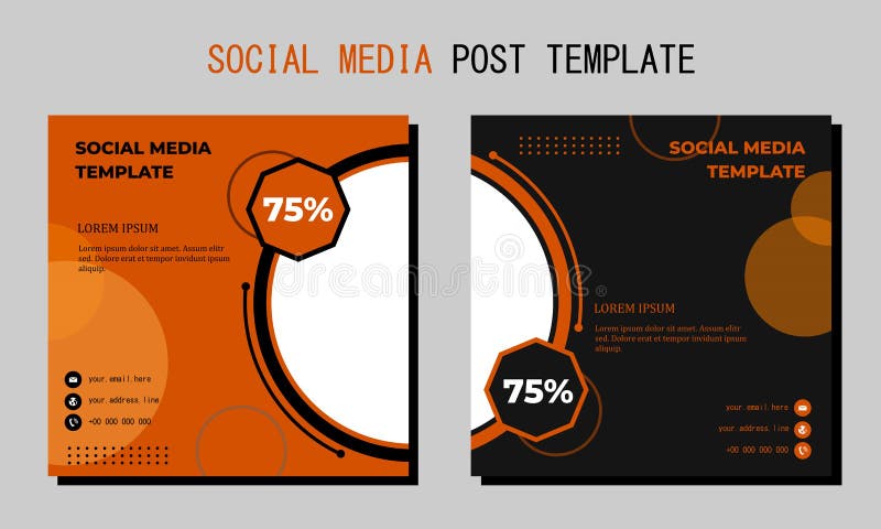 Social Media Post Template Modern Design, for Digital Marketing Online ...