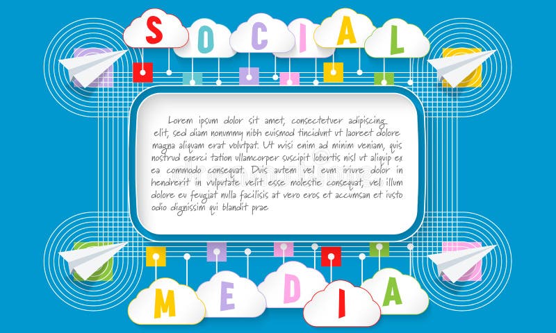Social media stock vector. Illustration of speech, digital - 95676757