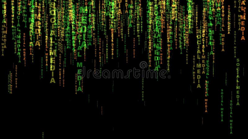 Social Media Text Matrix Style Concept Stock Video - Video of ...