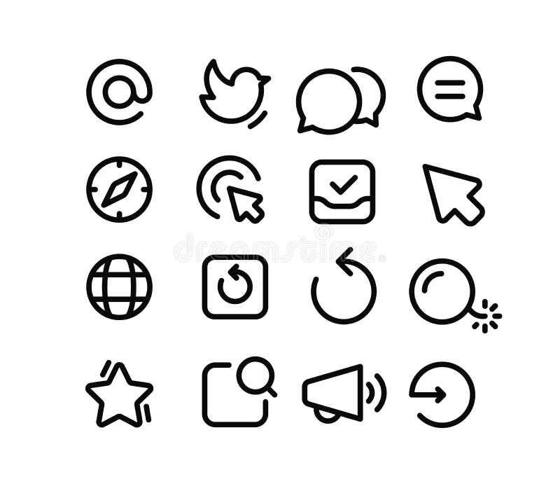 Social Line Icons Stock Illustrations – 124,633 Social Line Icons Stock ...