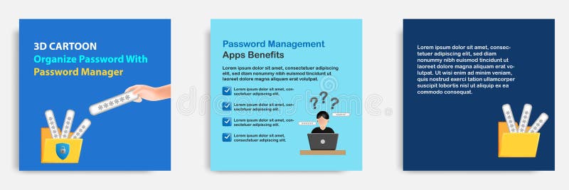 Password Manager Dashboard Ui Kit Stock Vector Illustration Of