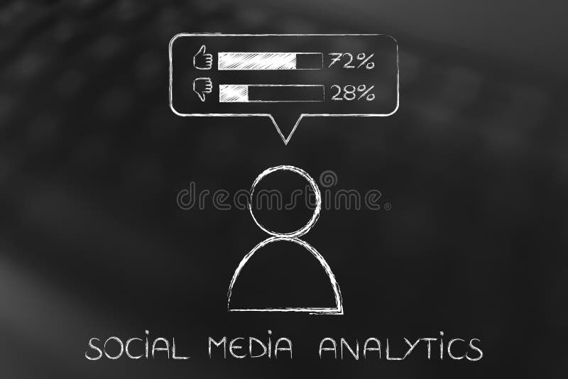 Social Media User with Feedback in Comment Icon Stock Illustration ...