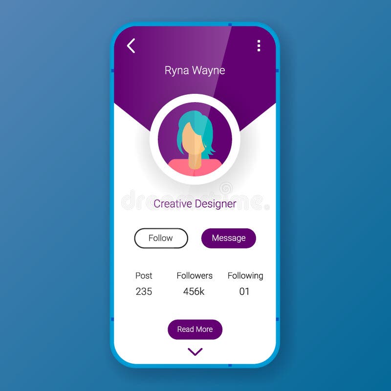 Social Media User Profile Interface Realistic Device Stock Vector ...