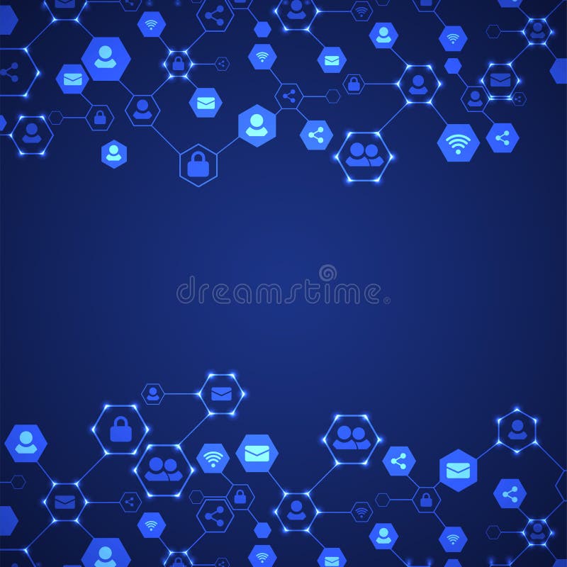 Social Media Vector Background. Network Concept Stock Vector ...