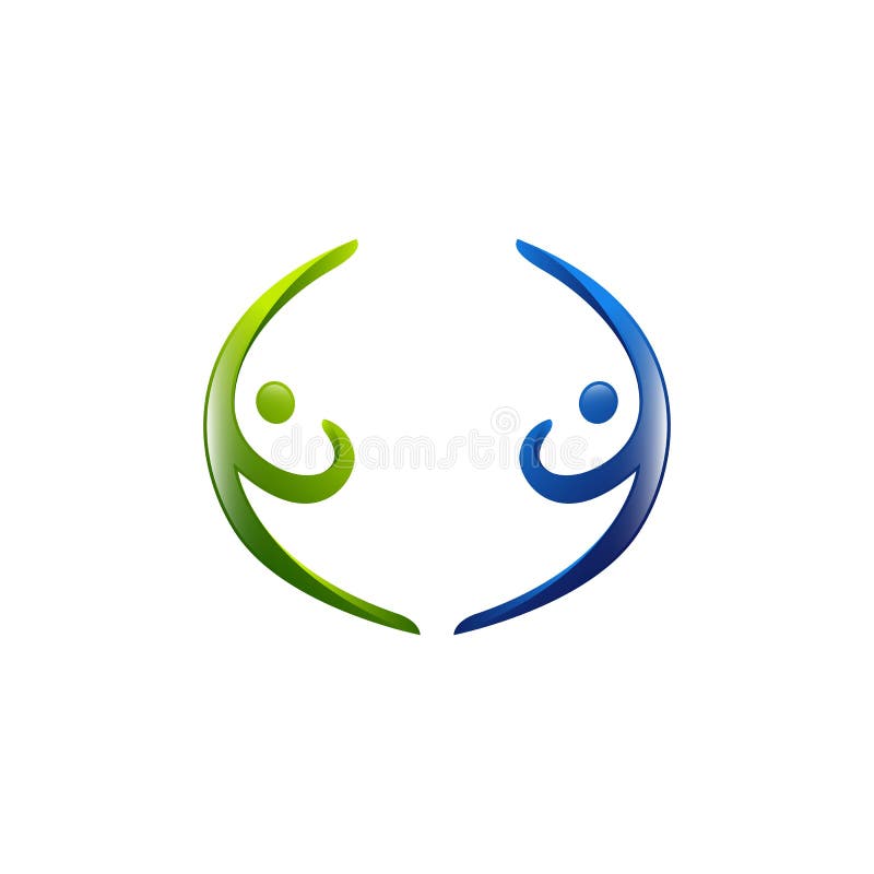 Social Media Logo Concept Illustration. Human Character Logo. People ...