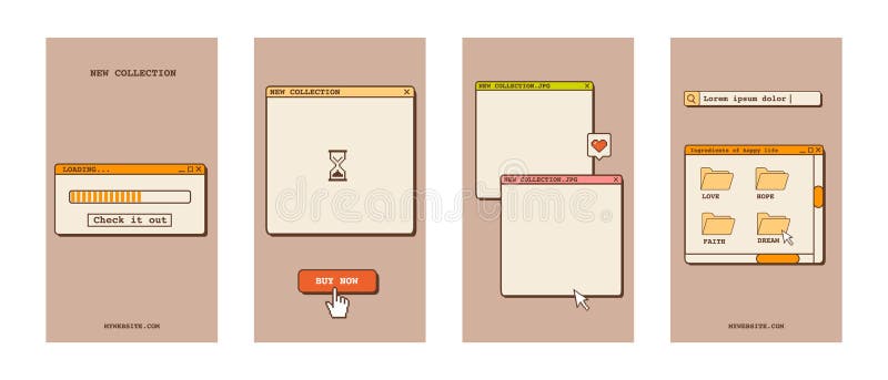 90s Computer Interface Stock Illustrations – 605 90s Computer Interface ...