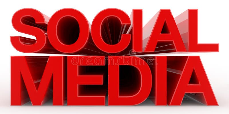 SOCIAL MEDIA SPECIALIST Red Word on White Background Illustration 3D ...