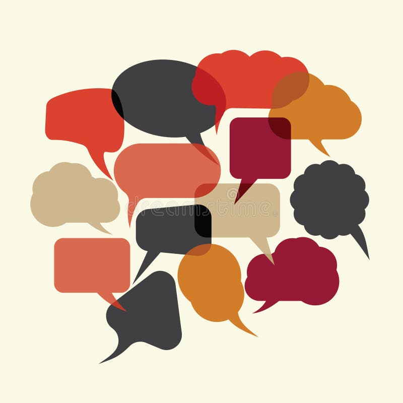 Social Message Cloud Speech Stock Illustration - Illustration of ...