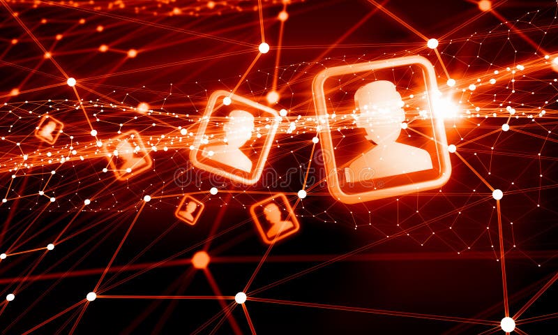 Social Nets and Networking Concept Stock Image - Image of communication ...