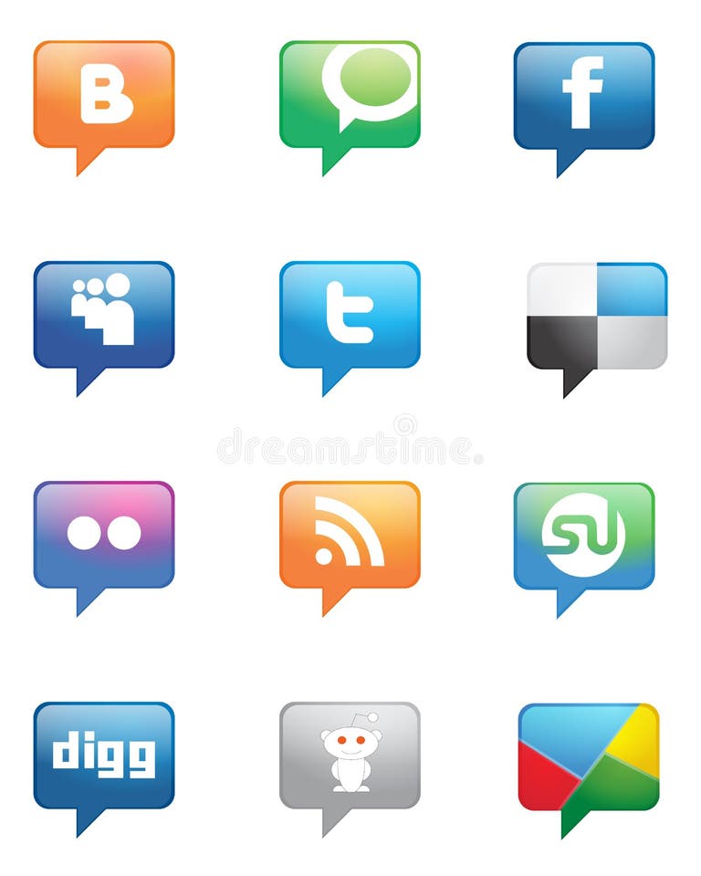 Popular Social Network Logo Stock Illustrations – 7,450 Popular Social ...