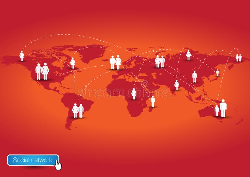 Social Media Graphic Illustration - World Map Stock Vector ...