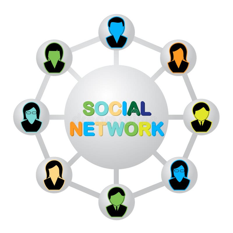 SOCIAL NETWORK Media Speech Bubble Cloud Stock Vector - Illustration of ...