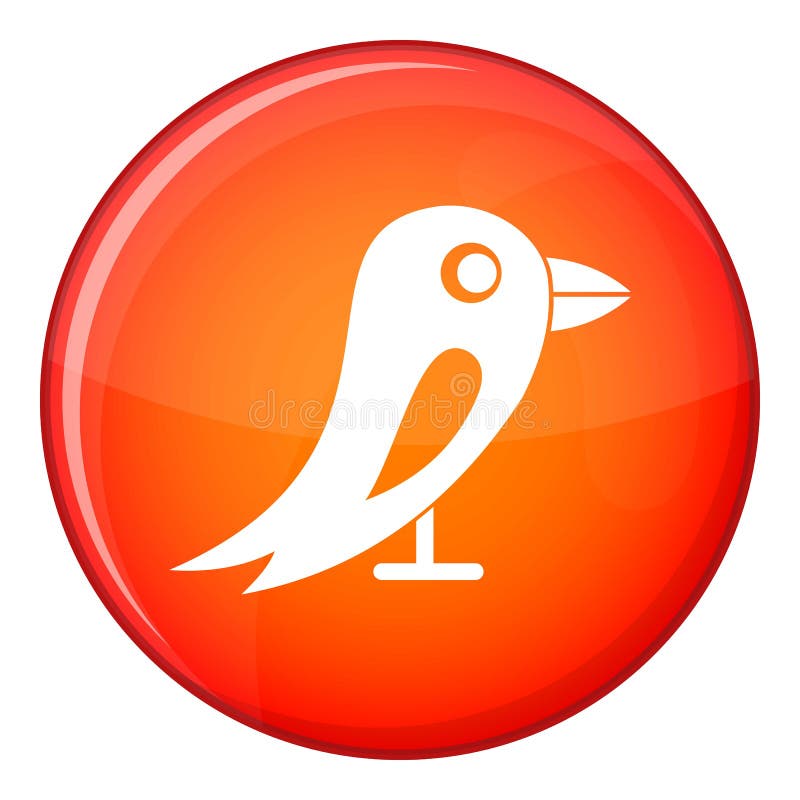 Social Network Bird Icon, Flat Style Stock Vector - Illustration of ...