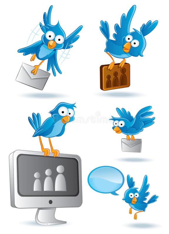 Social Network Bluebird stock vector. Illustration of browser - 20861222
