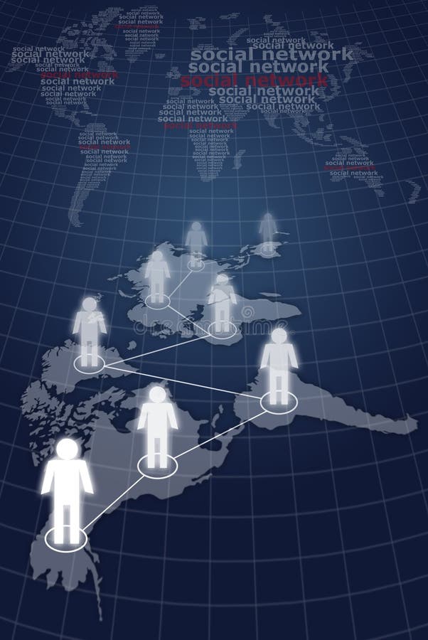 Social Network Communication. Stock Illustration - Illustration of ...