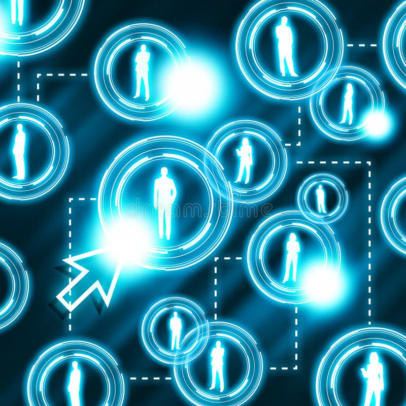 Social Network and Modern Communication Stock Illustration ...