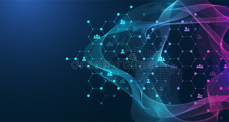 Social Network Communication Concept. Global Network Connection ...