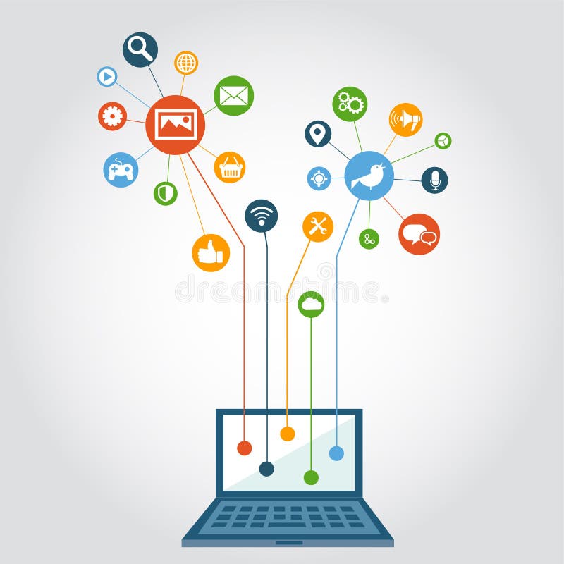 Computer Networks stock vector. Illustration of graphic - 63548030