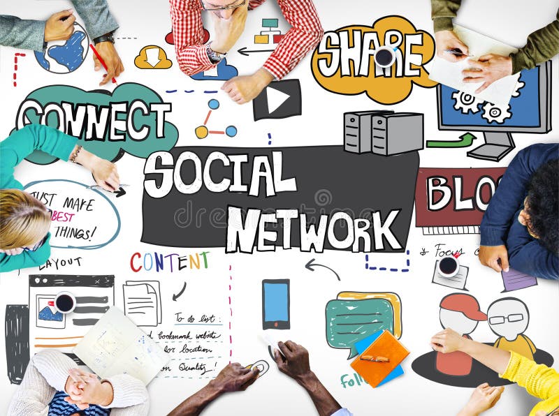 Social Network Communication Media Technology Concept Stock Image ...