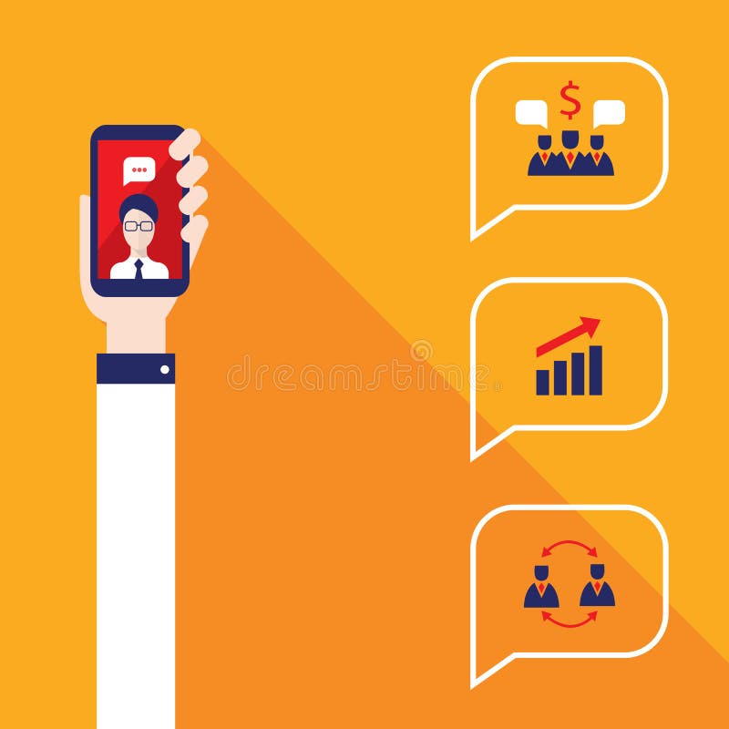 Social Network Communication Successful Business and E-commerce Concept ...