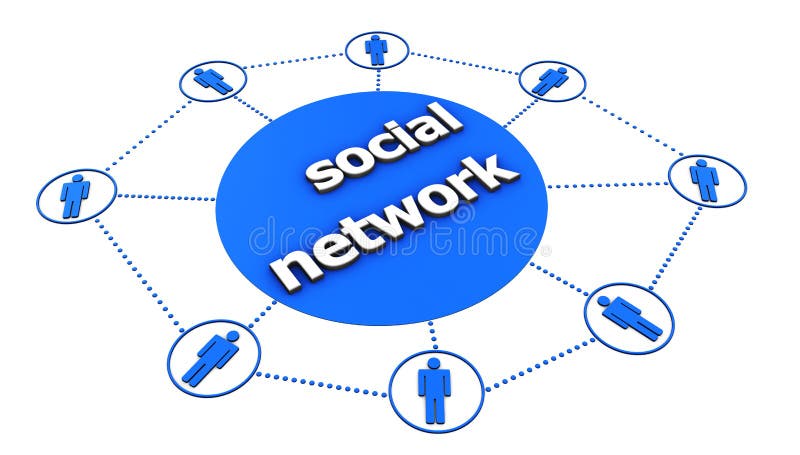 3d social network concept stock illustration. Illustration of ...