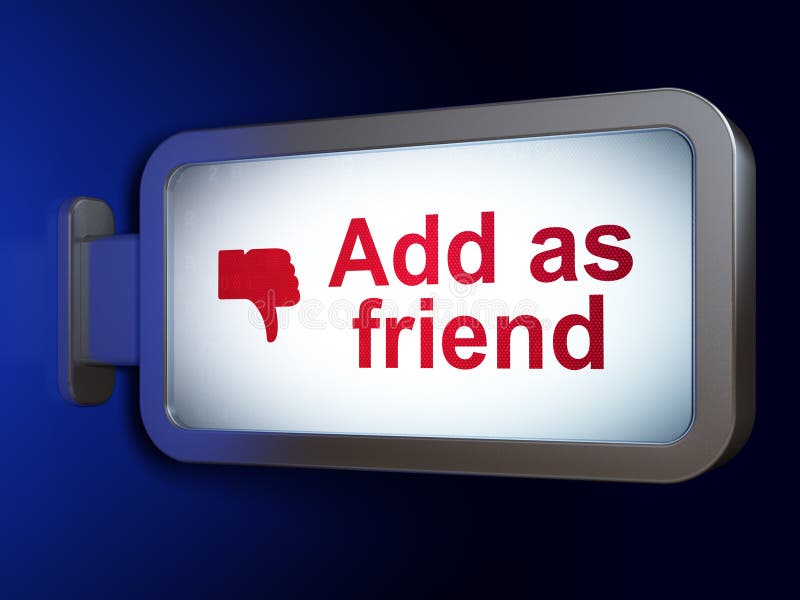 Social Network Concept: Add As Friend and Thumb Stock Illustration ...