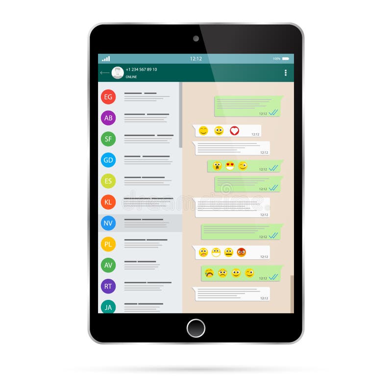 Social Network Concept. Blank Template. Chatting and Messaging. SMS ...