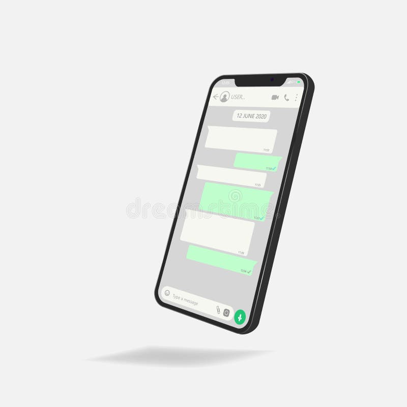 Social Network Concept. Blank Template. Messenger Window. Chating and ...