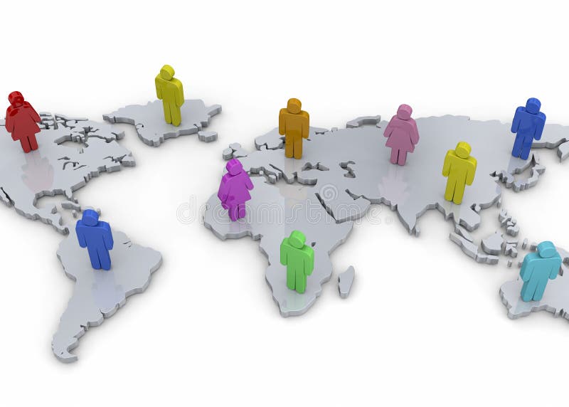 3d social network concept stock illustration. Illustration of ...