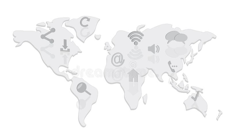 Social network concept stock illustration. Illustration of mobile ...