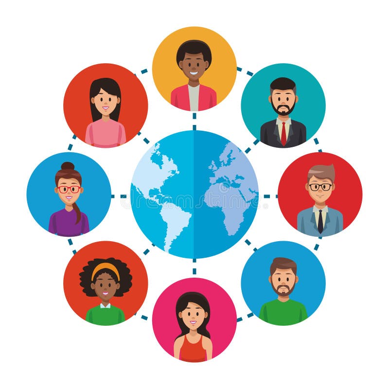 Social network concept stock vector. Illustration of workers - 135446985