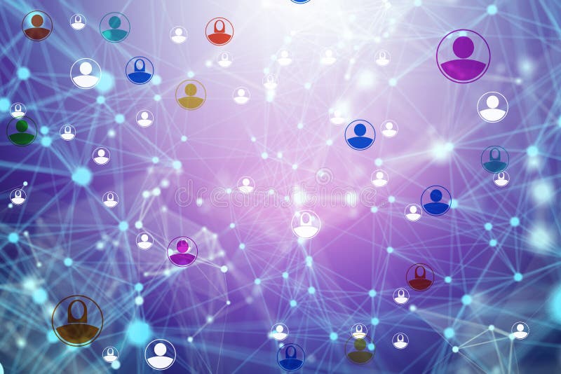 Social Network Concept with People Connecting Stock Photo - Image of ...