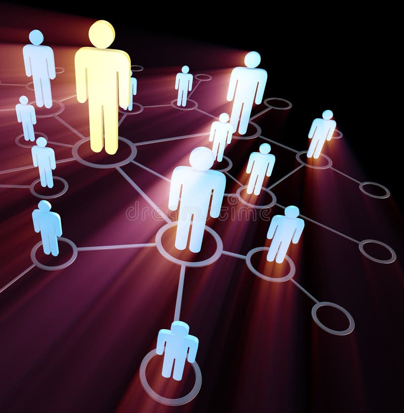 Social Network Concept with Pictorial People Stock Illustration ...