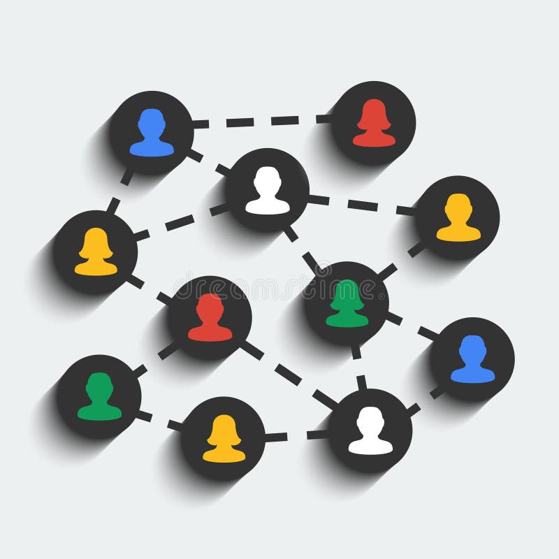 Communication Network People Stock Vector - Illustration of design ...