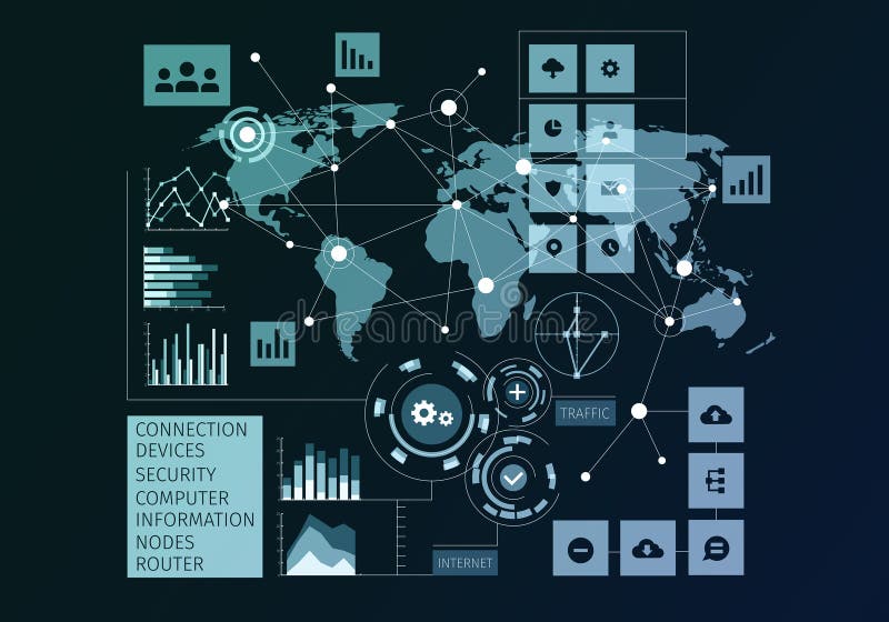 Social network concept stock illustration. Illustration of world - 73022253