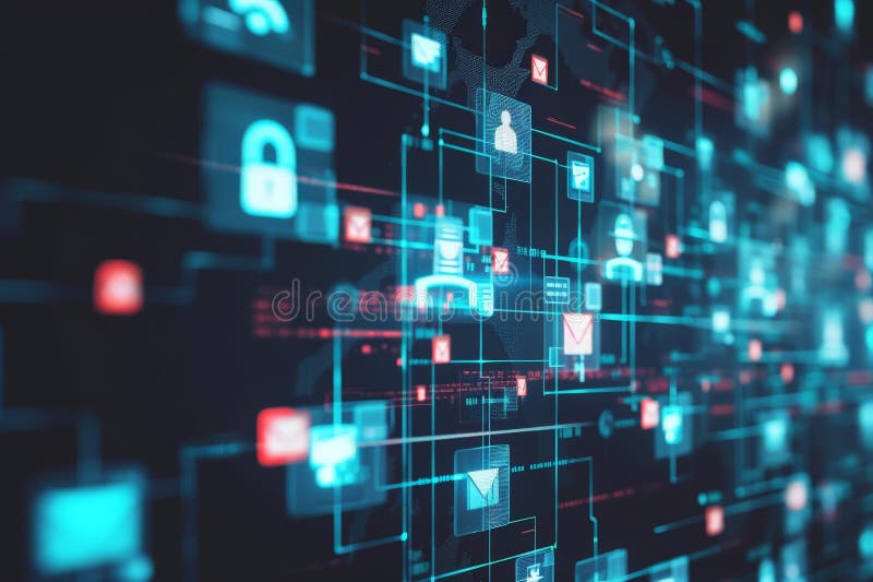 Social Network Connection Background, Abstract Digital Network ...