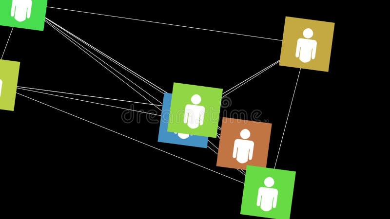 Social Network Connection Concept, Animated Icons Stock Video Footage ...