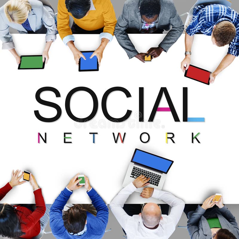 Social Network Connection Internet Technology Concept Stock Image ...