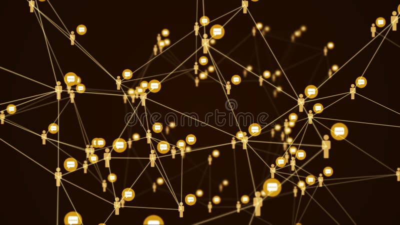 Social Network Connection People with Molecule Structure. Stock ...