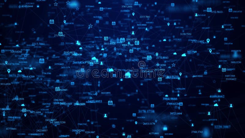 Social Network Connections Connecting People Nodes on the Internet ...