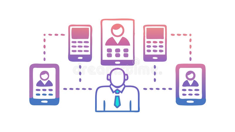 Social Network Connections and Human Interaction, Vector Design ...