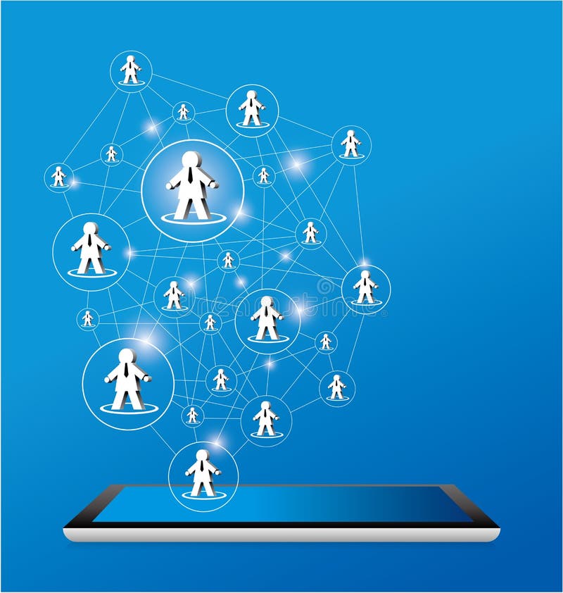 Mobile Social Networks stock vector. Illustration of mail - 24413066