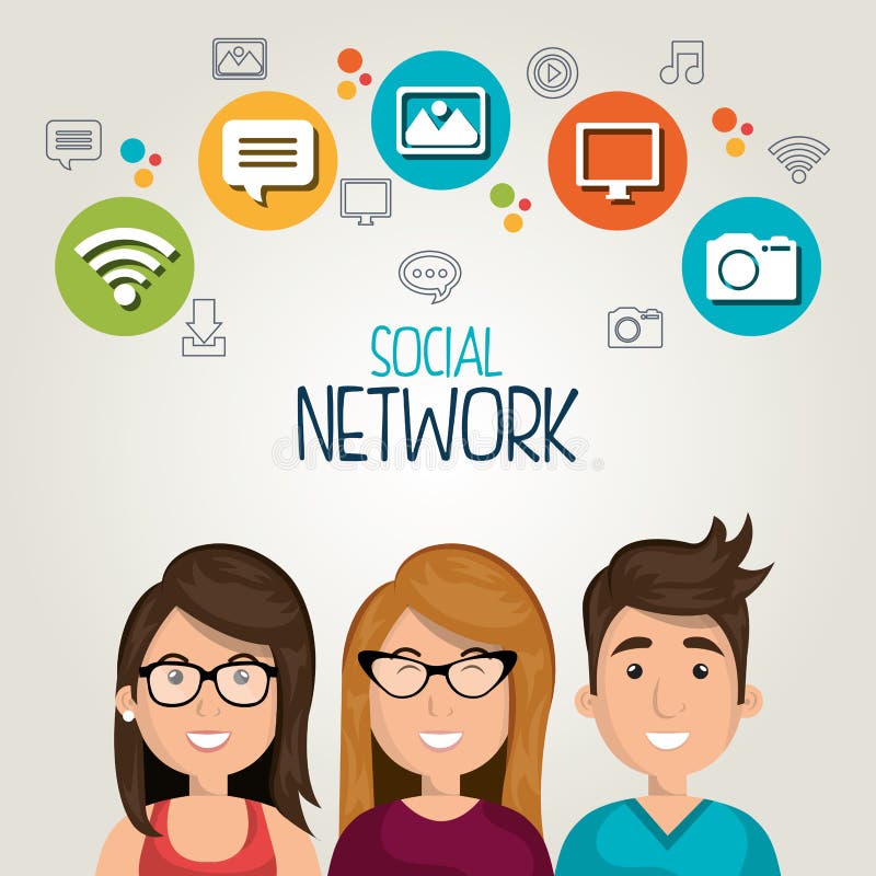 Social network design stock illustration. Illustration of community ...