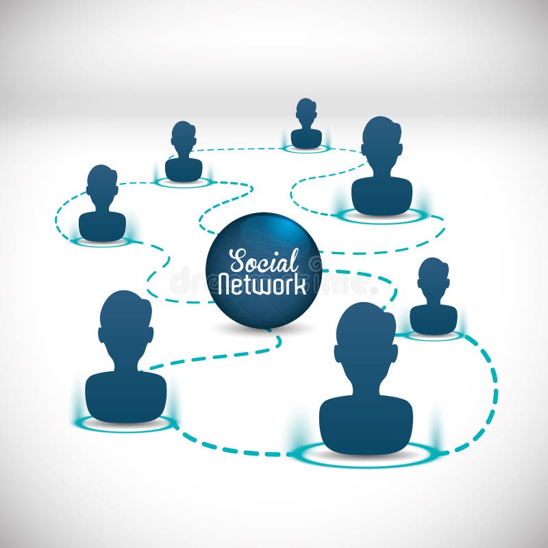 Social network design. stock vector. Illustration of profile - 58386601