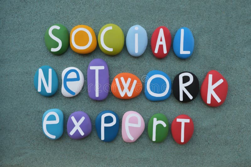 Social Network Expert, Social Issue Text Composed with Multi Colored ...