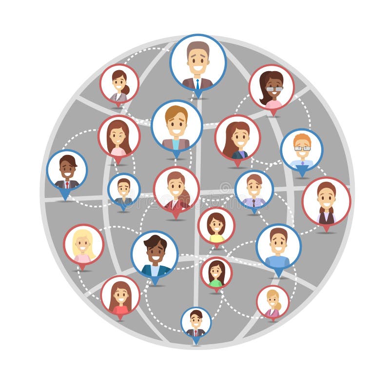 Social Network Illustration Stock Vector - Illustration of concept ...