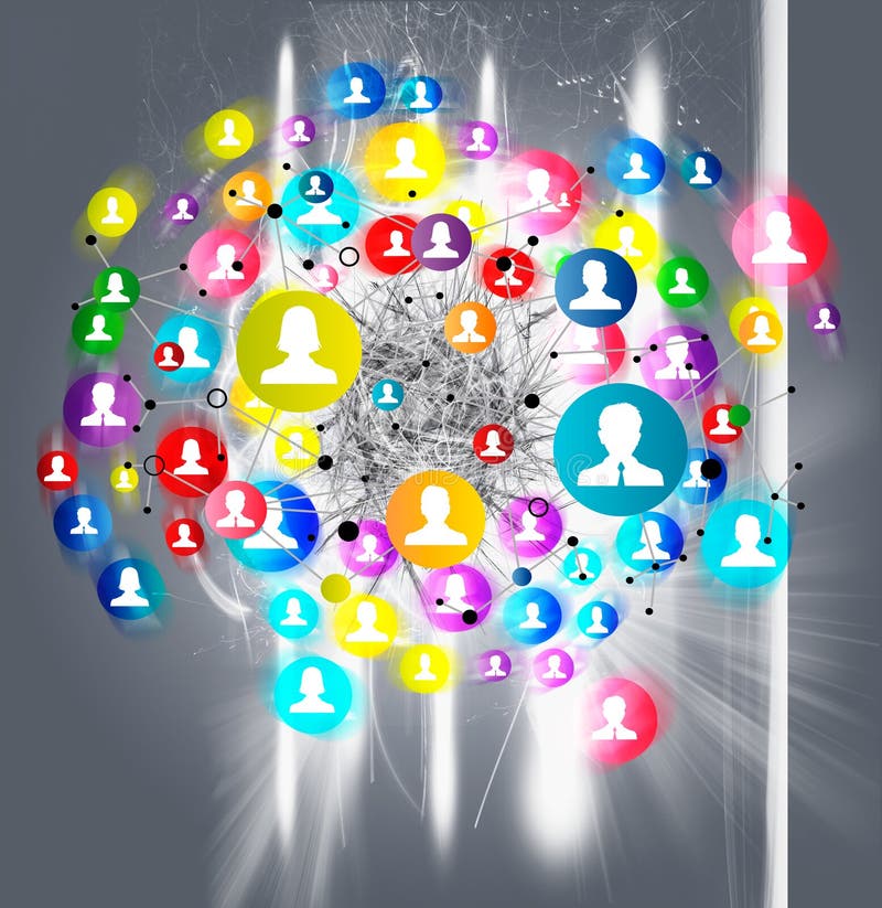 Social network stock illustration. Illustration of communication - 40670654