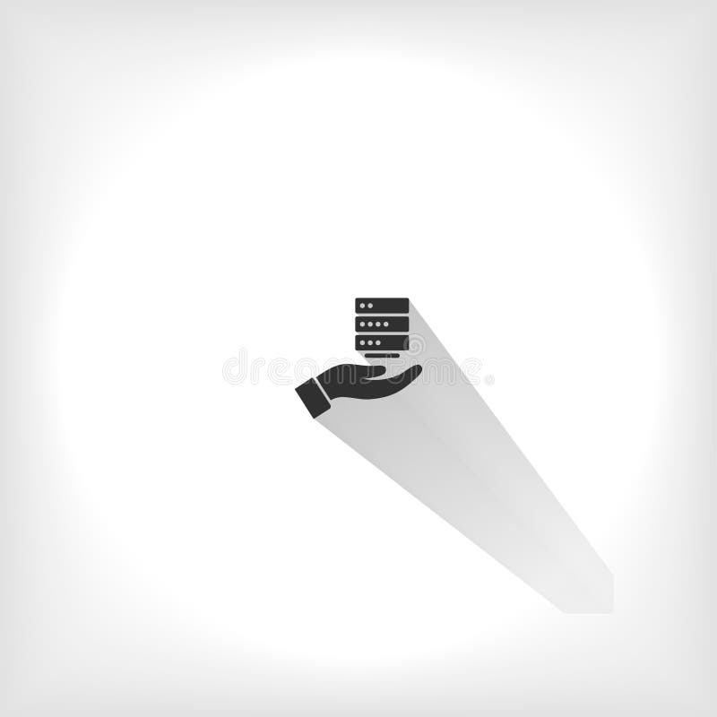 Social Network in the Hand Icon , Lorem Ipsum Flat Design Stock ...