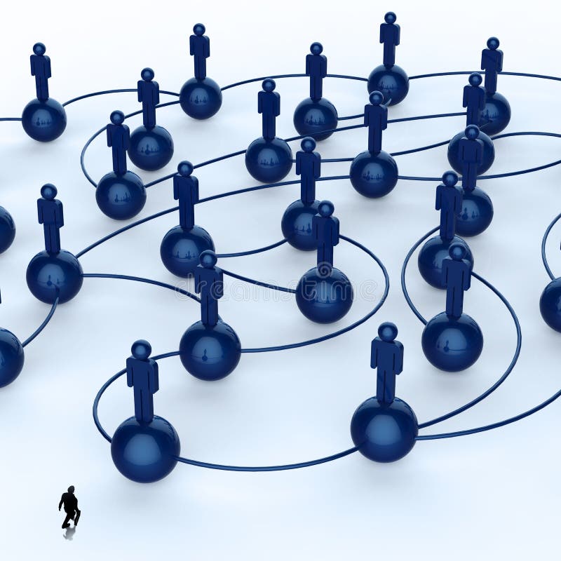 Social Network Human 3d As Concept Stock Illustration - Illustration of ...