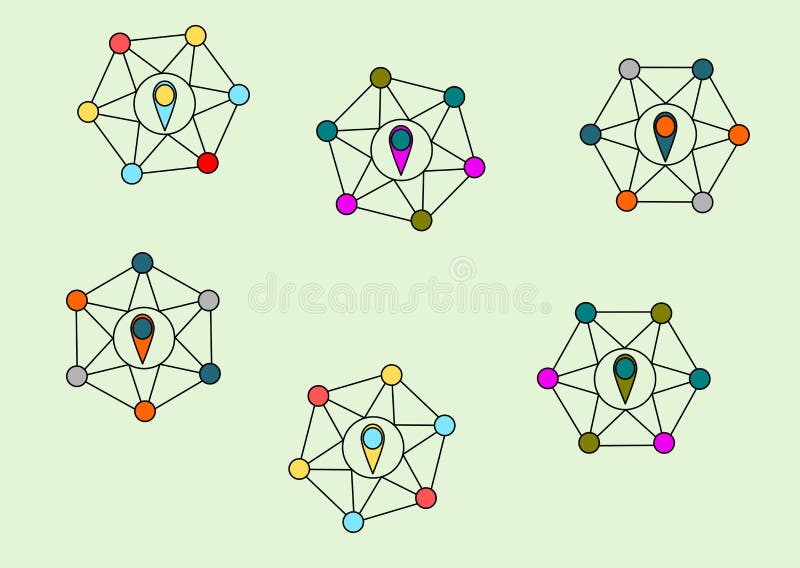 Social Network Icon Business Data Link Stock Illustration ...